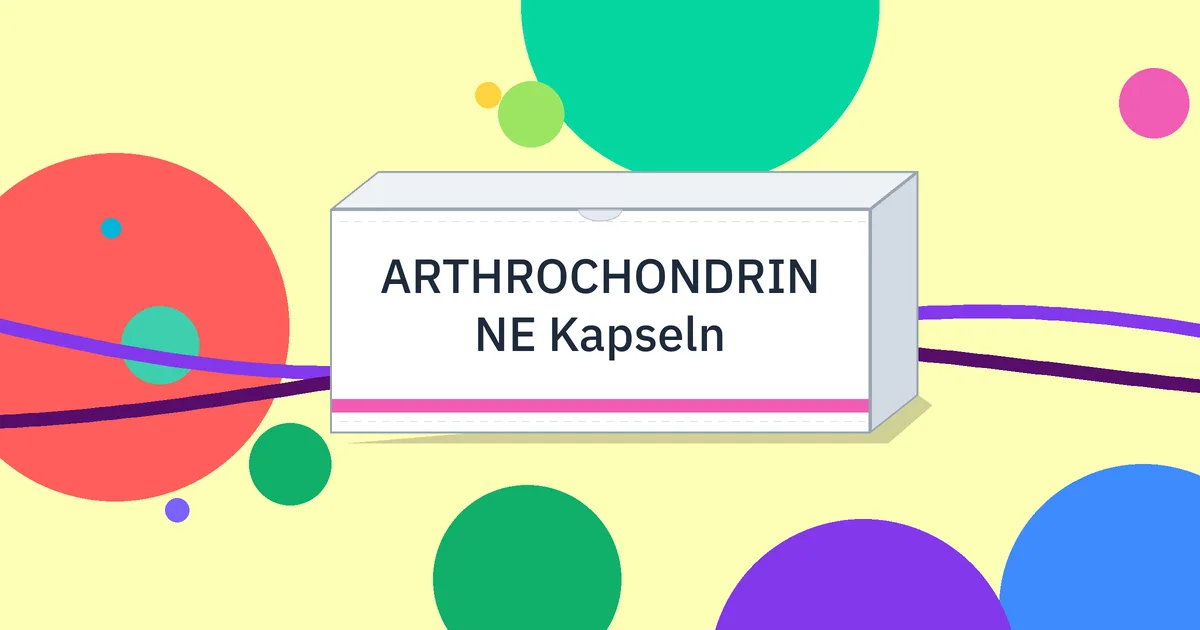 Symbolbild: Packung mit der Aufschrift ARTHROCHONDRIN NE Kapseln (PZN 07020477) – Verfügbarkeit und Bezug in Apotheken in Frankfurt am Main