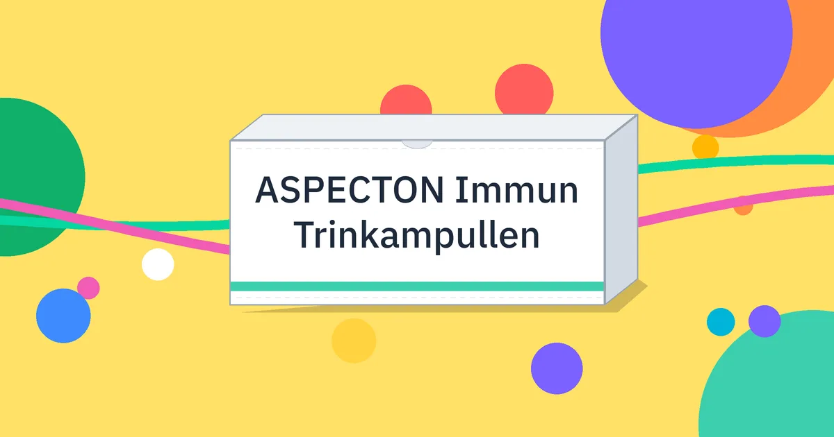 Symbolbild: Packung mit der Aufschrift ASPECTON Immun Trinkampullen (PZN 10113857) – Verfügbarkeit und Bezug in Apotheken in Frankfurt am Main