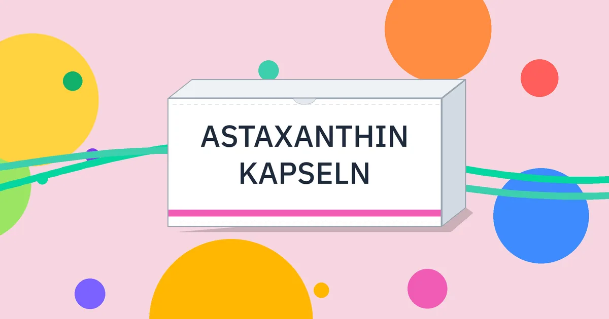 Symbolbild: Packung mit der Aufschrift ASTAXANTHIN KAPSELN (PZN 10707700) – Verfügbarkeit und Bezug in Apotheken in Frankfurt am Main