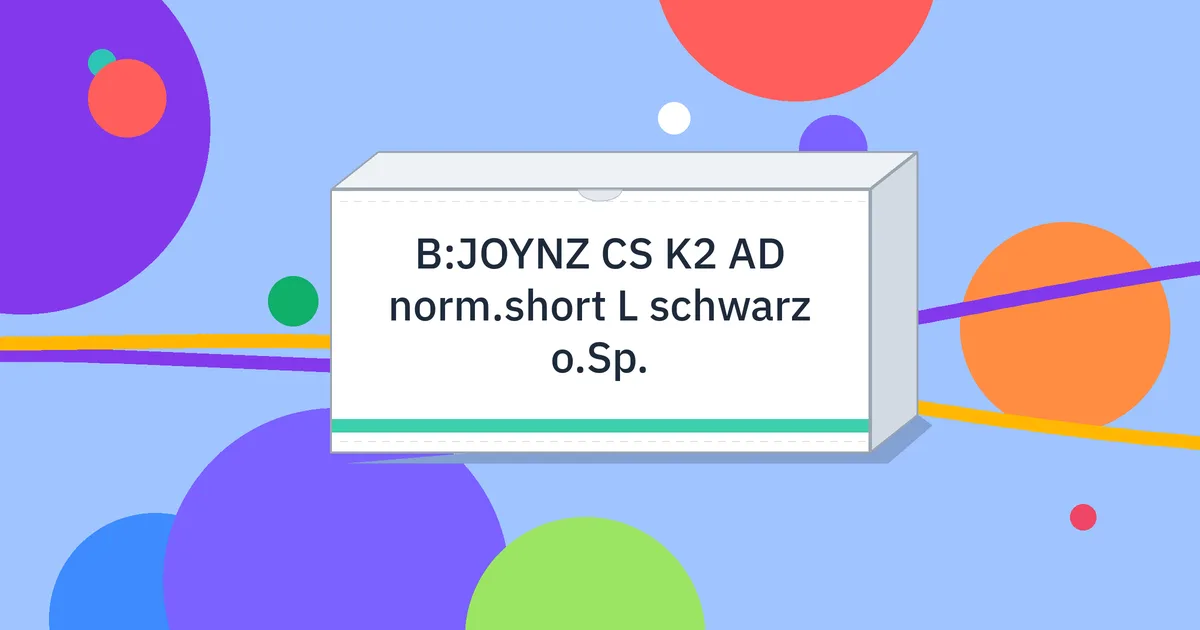 Symbolbild: Packung mit der Aufschrift B:JOYNZ CS K2 AD norm.short L schwarz o.Sp. (PZN 20528714) – Verfügbarkeit und Bezug in Apotheken in Frankfurt am Main