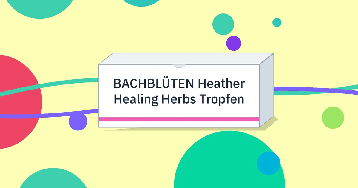 Symbolbild: Packung mit der Aufschrift BACHBLÜTEN Heather Healing Herbs Tropfen (PZN 07363444) – Verfügbarkeit und Bezug in Apotheken in Frankfurt am Main