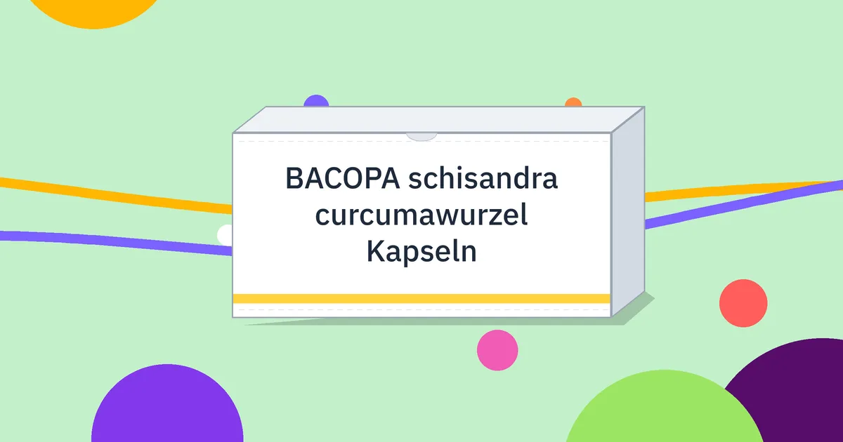 Symbolbild: Packung mit der Aufschrift BACOPA schisandra curcumawurzel Kapseln (PZN 19442864) – Verfügbarkeit und Bezug in Apotheken in Frankfurt am Main