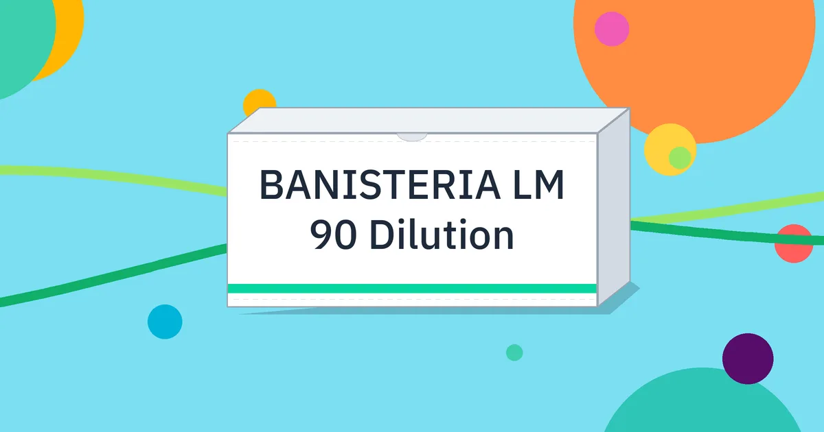 Symbolbild: Packung mit der Aufschrift BANISTERIA LM 90 Dilution (PZN 13376190) – Verfügbarkeit und Bezug in Apotheken in Frankfurt am Main