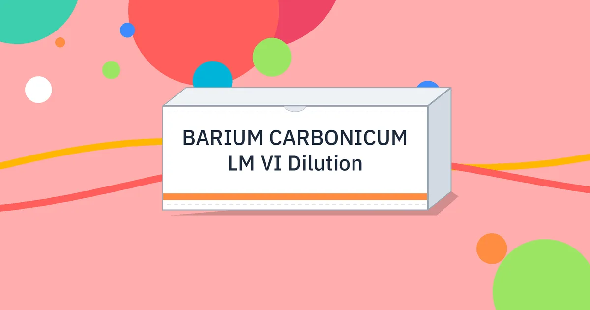 Symbolbild: Packung mit der Aufschrift BARIUM CARBONICUM LM VI Dilution (PZN 02667820) – Verfügbarkeit und Bezug in Apotheken in Frankfurt am Main