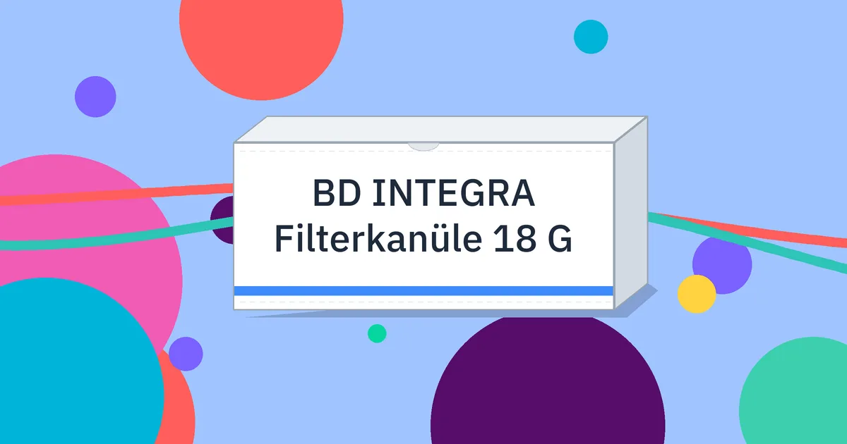 Symbolbild: Packung mit der Aufschrift BD INTEGRA Filterkanüle 18 G (PZN 06467791) – Verfügbarkeit und Bezug in Apotheken in Frankfurt am Main