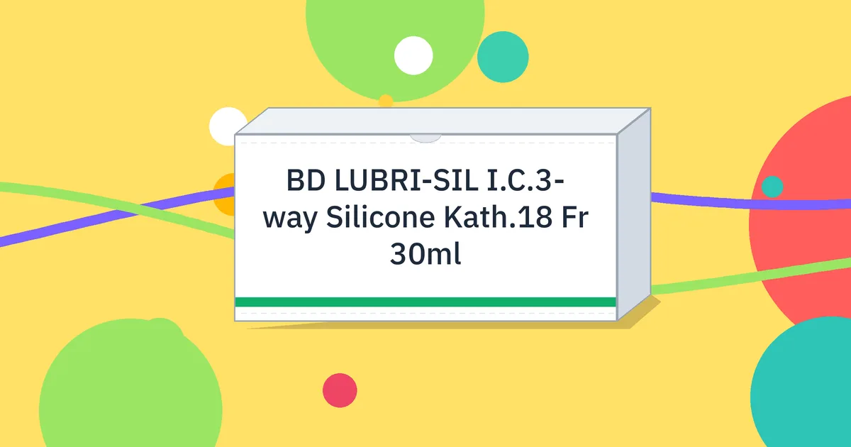 Symbolbild: Packung mit der Aufschrift BD LUBRI-SIL I.C.3-way Silicone Kath.18 Fr 30ml (PZN 20594734) – Verfügbarkeit und Bezug in Apotheken in Frankfurt am Main