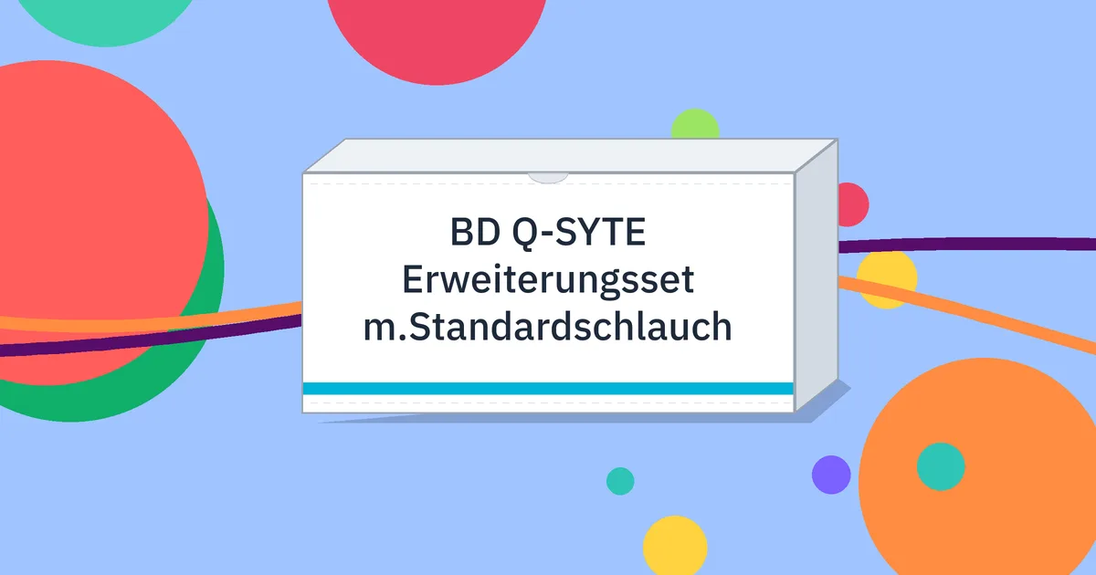 Symbolbild: Packung mit der Aufschrift BD Q-SYTE Erweiterungsset m.Standardschlauch (PZN 01084364) – Verfügbarkeit und Bezug in Apotheken in Frankfurt am Main