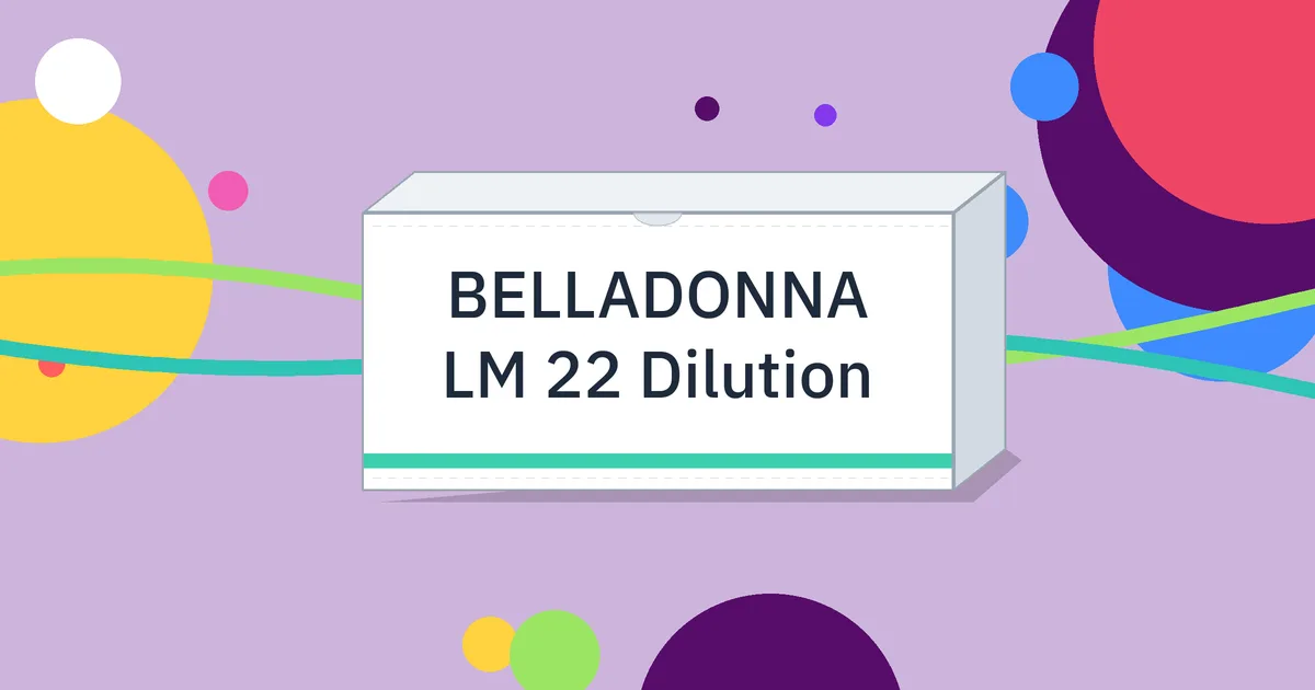 Symbolbild: Packung mit der Aufschrift BELLADONNA LM 22 Dilution (PZN 12791277) – Verfügbarkeit und Bezug in Apotheken in Frankfurt am Main