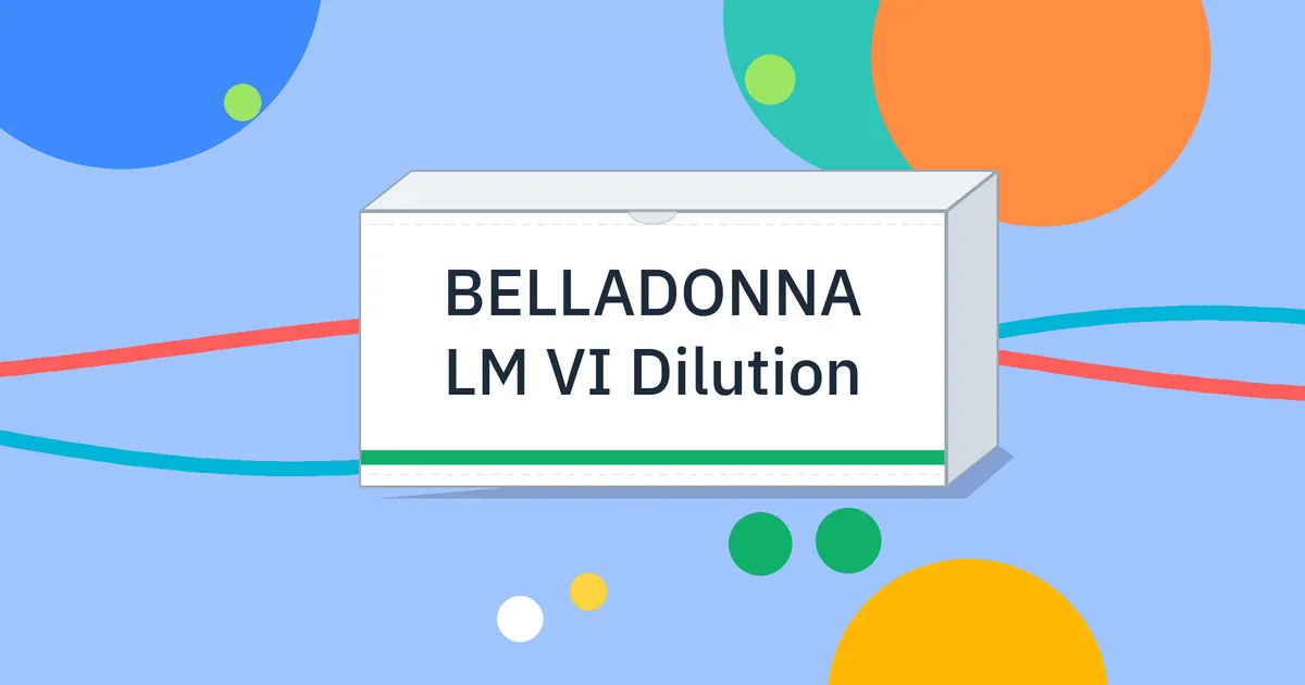Symbolbild: Packung mit der Aufschrift BELLADONNA LM VI Dilution (PZN 02667843) – Verfügbarkeit und Bezug in Apotheken in Frankfurt am Main