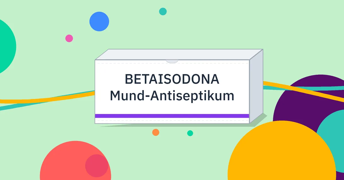 Symbolbild: Packung mit der Aufschrift BETAISODONA Mund-Antiseptikum (PZN 04923227) – Verfügbarkeit und Bezug in Apotheken in Frankfurt am Main