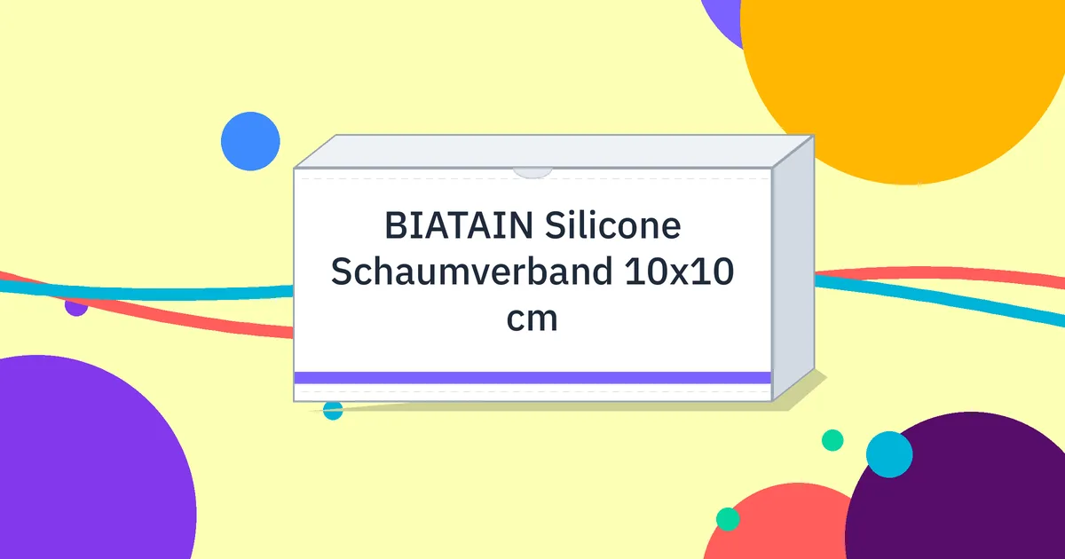 Symbolbild: Packung mit der Aufschrift BIATAIN Silicone Schaumverband 10x10 cm (PZN 18125446) – Verfügbarkeit und Bezug in Apotheken in Frankfurt am Main