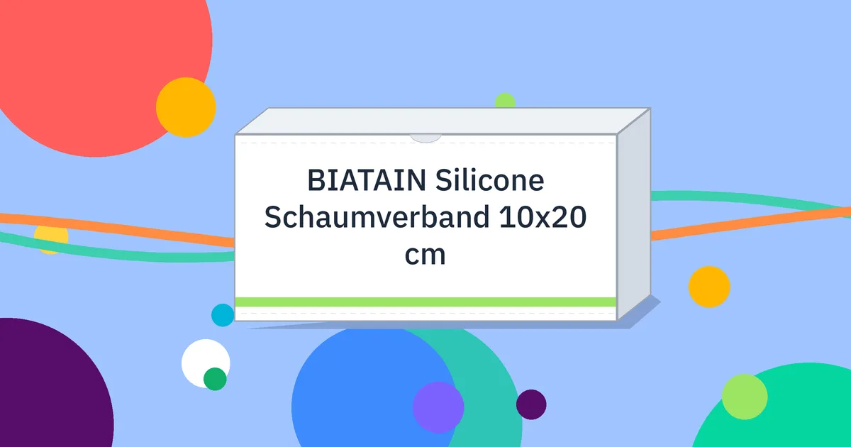 Symbolbild: Packung mit der Aufschrift BIATAIN Silicone Schaumverband 10x20 cm (PZN 14331901) – Verfügbarkeit und Bezug in Apotheken in Frankfurt am Main