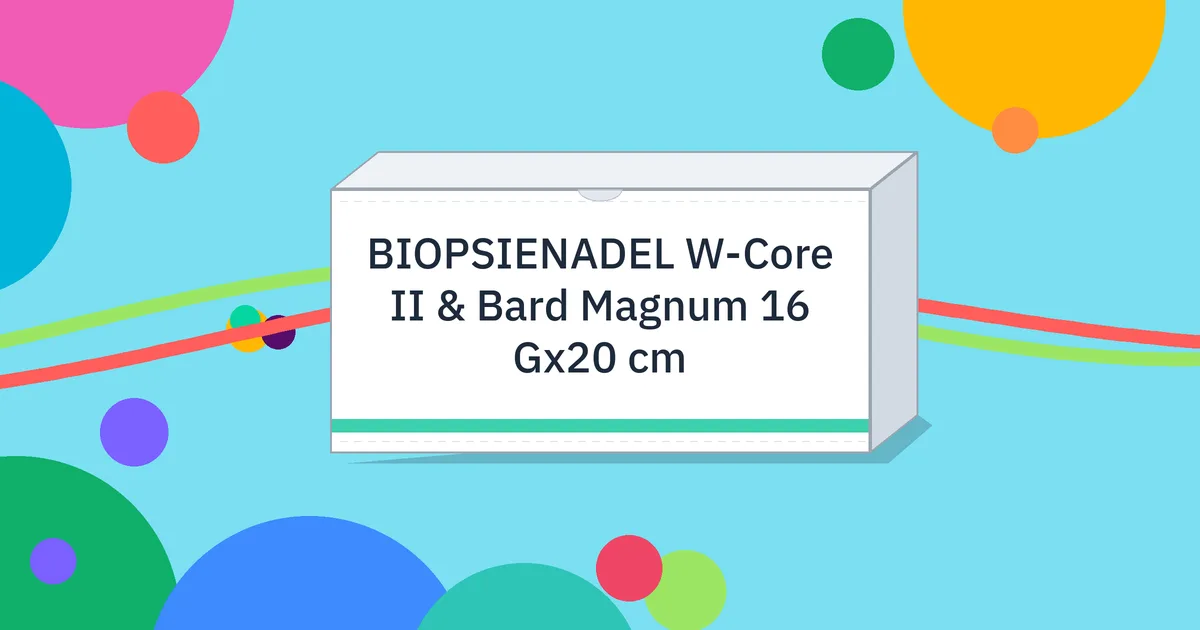 Symbolbild: Packung mit der Aufschrift BIOPSIENADEL W-Core II & Bard Magnum 16 Gx20 cm (PZN 19351593) – Verfügbarkeit und Bezug in Apotheken in Frankfurt am Main