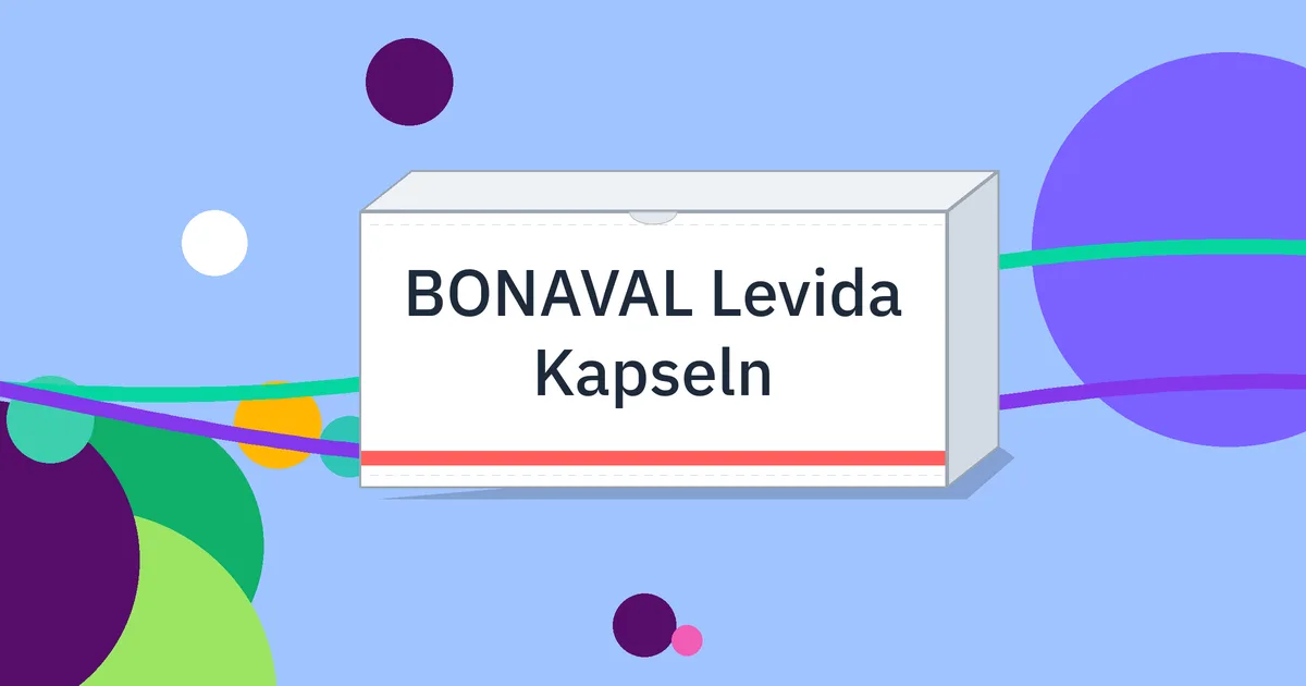 Symbolbild: Packung mit der Aufschrift BONAVAL Levida Kapseln (PZN 18831983) – Verfügbarkeit und Bezug in Apotheken in Frankfurt am Main