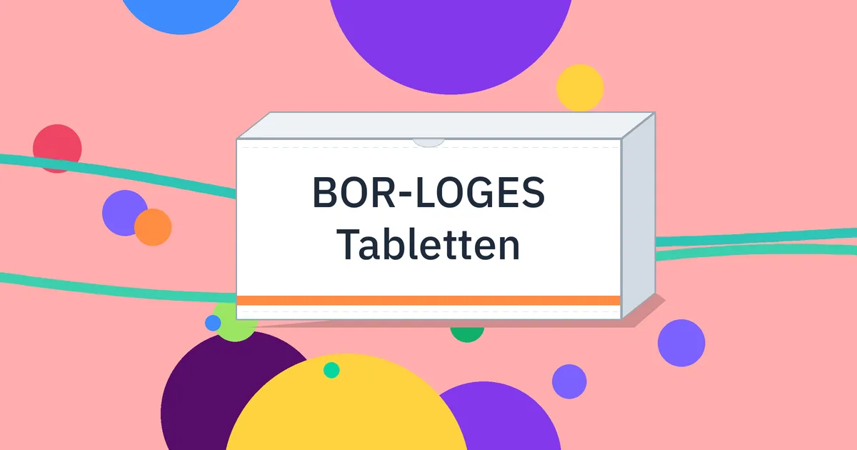 Symbolbild: Packung mit der Aufschrift BOR-LOGES Tabletten (PZN 12442789) – Verfügbarkeit und Bezug in Apotheken in Frankfurt am Main