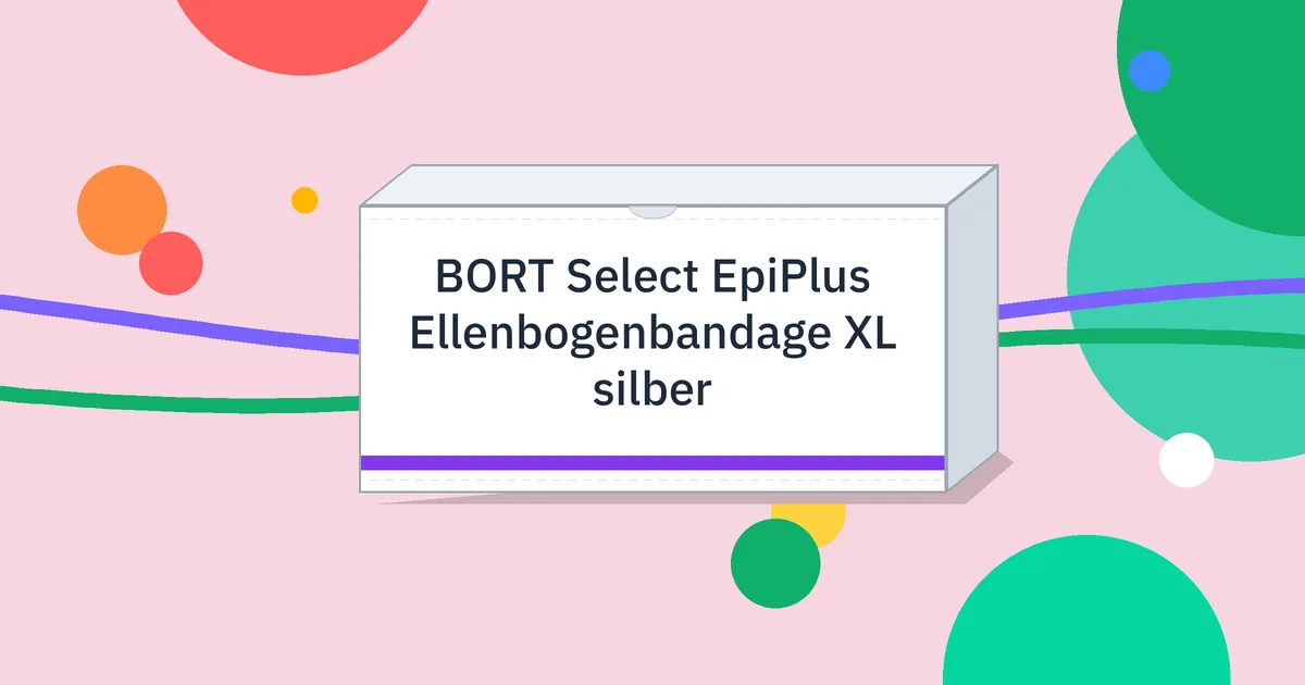 Symbolbild: Packung mit der Aufschrift BORT Select EpiPlus Ellenbogenbandage XL silber (PZN 04737921) – Verfügbarkeit und Bezug in Apotheken in Frankfurt am Main