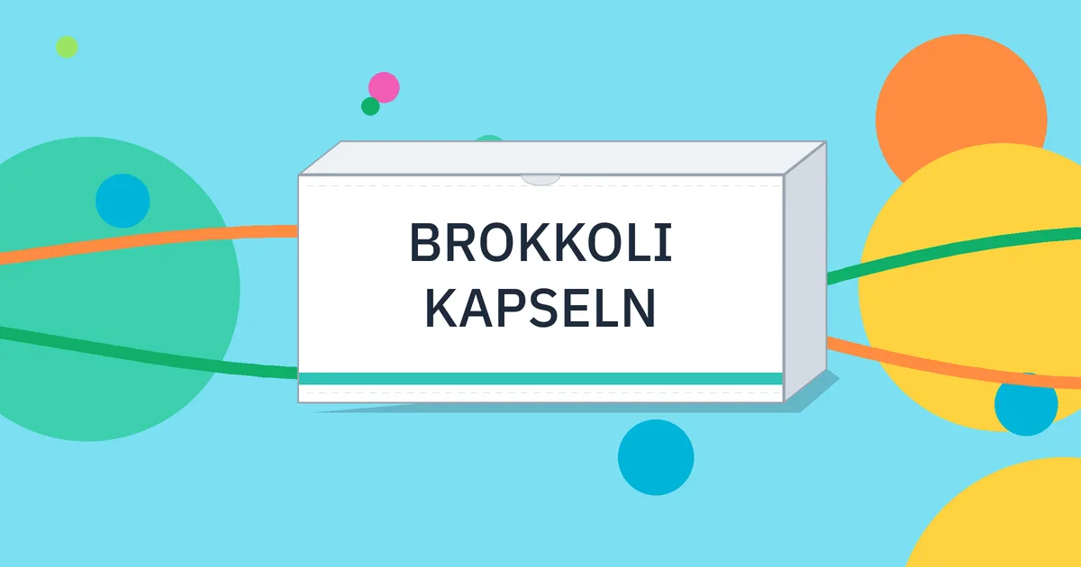 Symbolbild: Packung mit der Aufschrift BROKKOLI KAPSELN (PZN 12415692) – Verfügbarkeit und Bezug in Apotheken in Frankfurt am Main