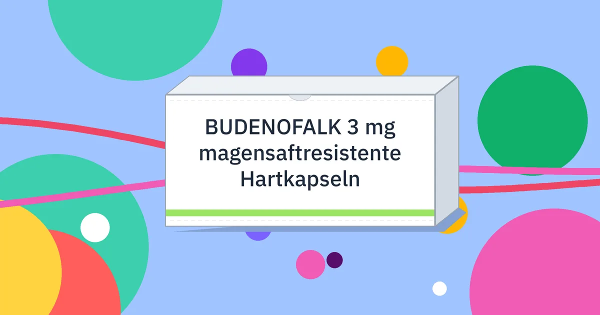 Symbolbild: Packung mit der Aufschrift BUDENOFALK 3 mg magensaftresistente Hartkapseln (PZN 08862215) – Verfügbarkeit und Bezug in Apotheken in Frankfurt am Main