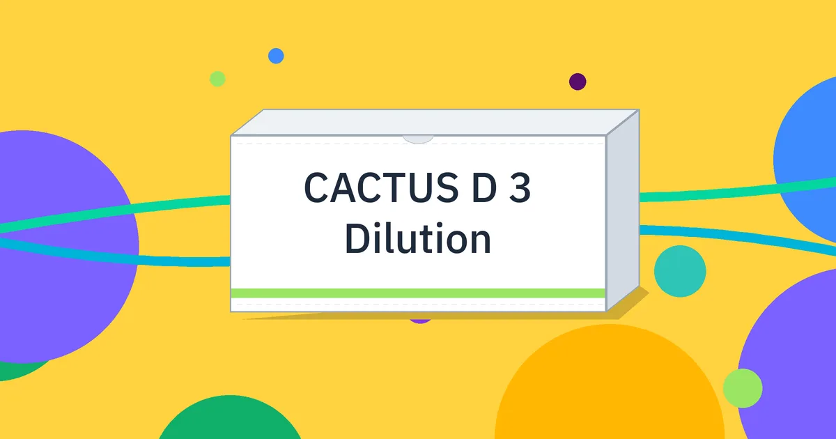 Symbolbild: Packung mit der Aufschrift CACTUS D 3 Dilution (PZN 01761557) – Verfügbarkeit und Bezug in Apotheken in Frankfurt am Main