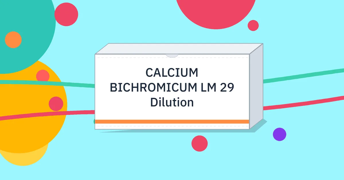 Symbolbild: Packung mit der Aufschrift CALCIUM BICHROMICUM LM 29 Dilution (PZN 13407619) – Verfügbarkeit und Bezug in Apotheken in Frankfurt am Main
