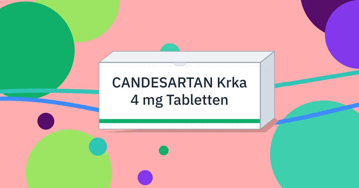 Symbolbild: Packung mit der Aufschrift CANDESARTAN Krka 4 mg Tabletten (PZN 14272475) – Verfügbarkeit und Bezug in Apotheken in Frankfurt am Main
