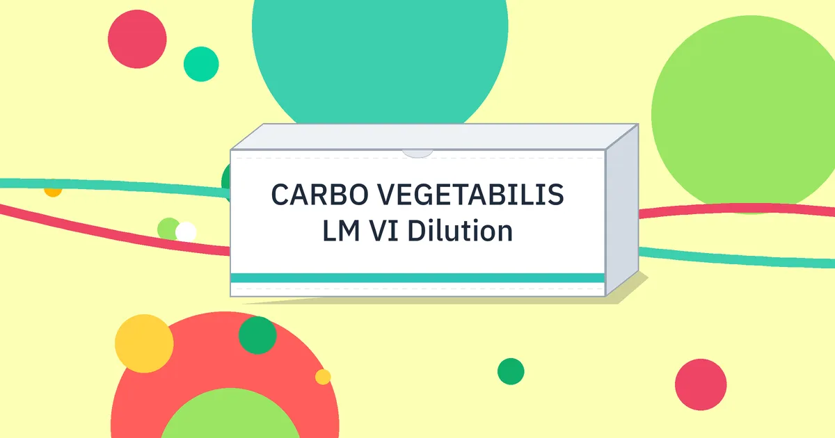 Symbolbild: Packung mit der Aufschrift CARBO VEGETABILIS LM VI Dilution (PZN 02668009) – Verfügbarkeit und Bezug in Apotheken in Frankfurt am Main