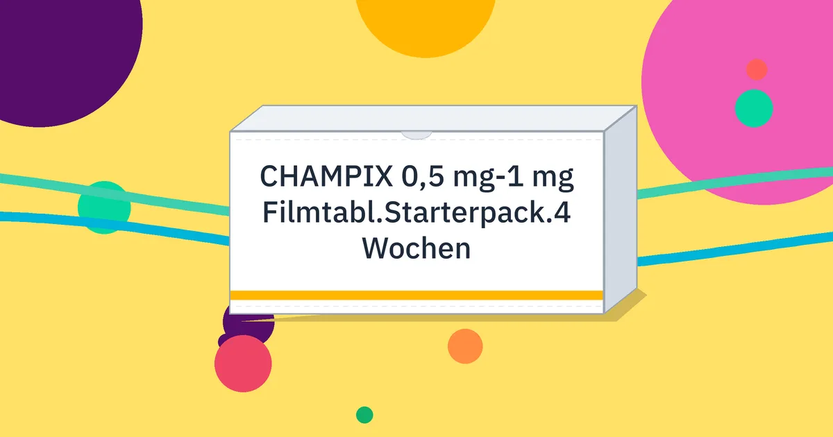 Symbolbild: Packung mit der Aufschrift CHAMPIX 0,5 mg-1 mg Filmtabl.Starterpack.4 Wochen (PZN 12539626) – Verfügbarkeit und Bezug in Apotheken in Frankfurt am Main
