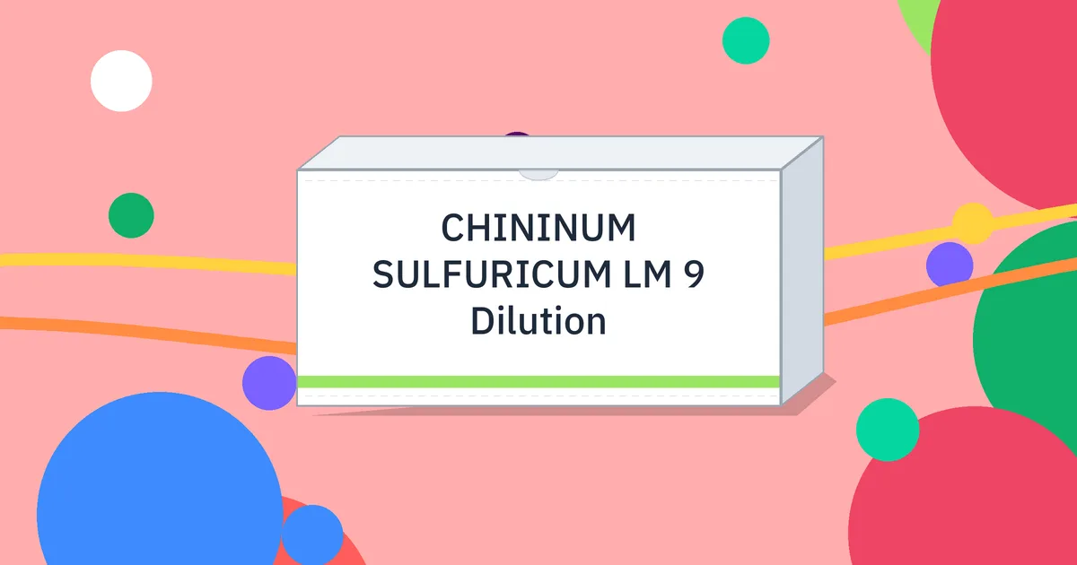 Symbolbild: Packung mit der Aufschrift CHININUM SULFURICUM LM 9 Dilution (PZN 09649848) – Verfügbarkeit und Bezug in Apotheken in Frankfurt am Main