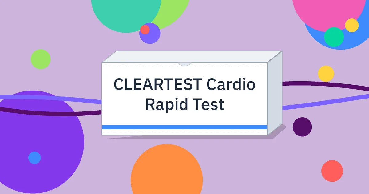 Symbolbild: Packung mit der Aufschrift CLEARTEST Cardio Rapid Test (PZN 13894074) – Verfügbarkeit und Bezug in Apotheken in Frankfurt am Main