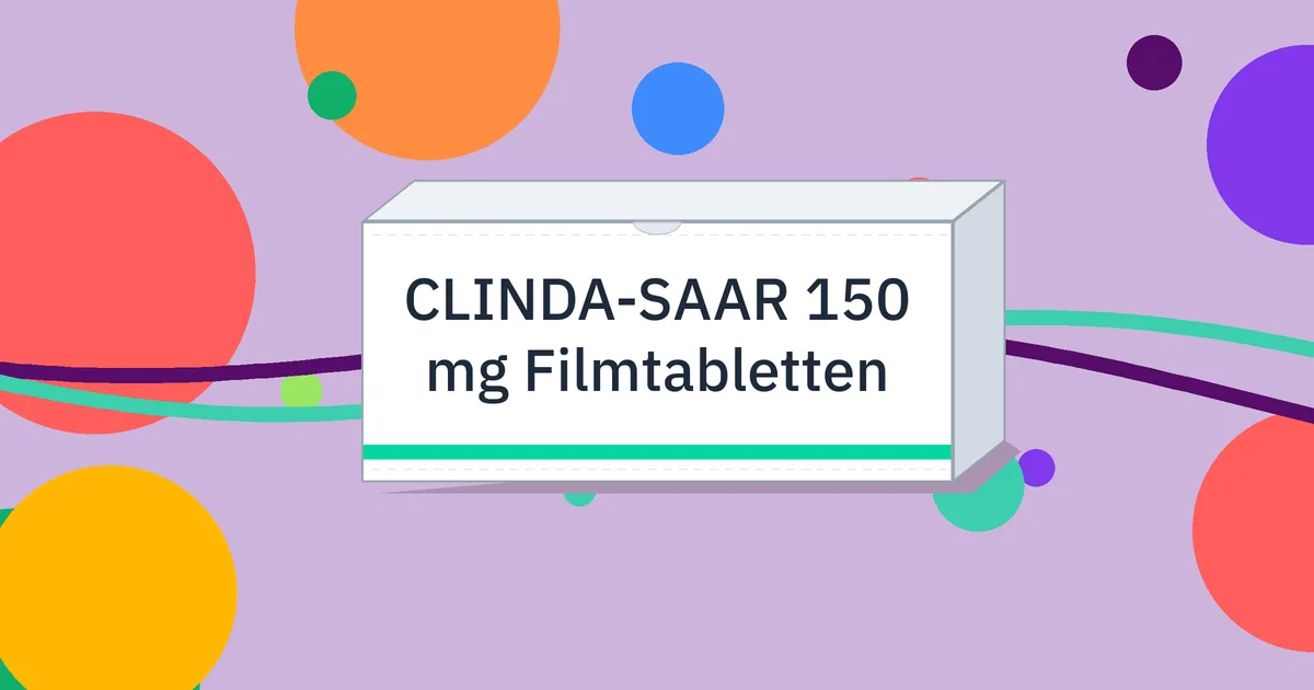 Symbolbild: Packung mit der Aufschrift CLINDA-SAAR 150 mg Filmtabletten (PZN 07201090) – Verfügbarkeit und Bezug in Apotheken in Frankfurt am Main