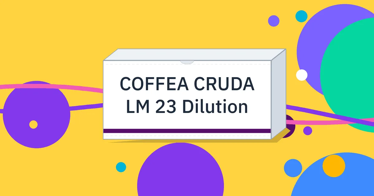 Symbolbild: Packung mit der Aufschrift COFFEA CRUDA LM 23 Dilution (PZN 12830988) – Verfügbarkeit und Bezug in Apotheken in Frankfurt am Main