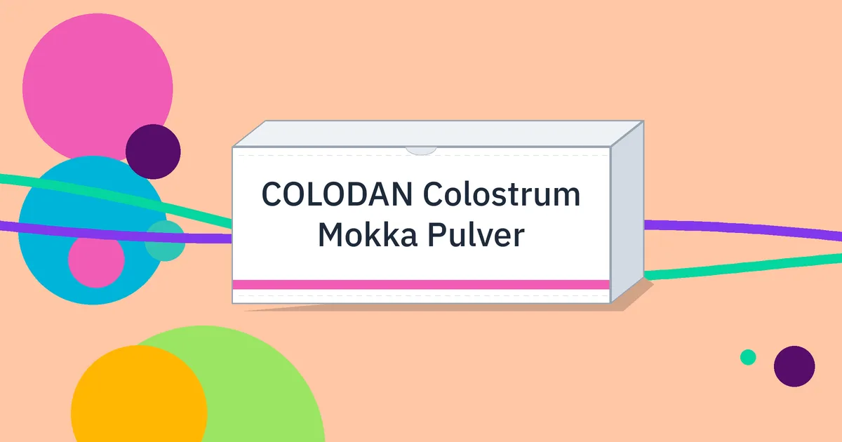 Symbolbild: Packung mit der Aufschrift COLODAN Colostrum Mokka Pulver (PZN 13595727) – Verfügbarkeit und Bezug in Apotheken in Frankfurt am Main