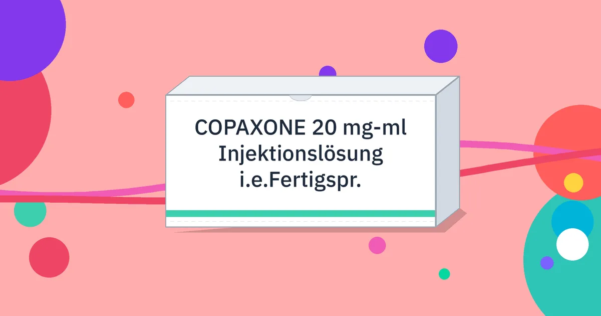 Symbolbild: Packung mit der Aufschrift COPAXONE 20 mg-ml Injektionslösung i.e.Fertigspr. (PZN 10626663) – Verfügbarkeit und Bezug in Apotheken in Frankfurt am Main