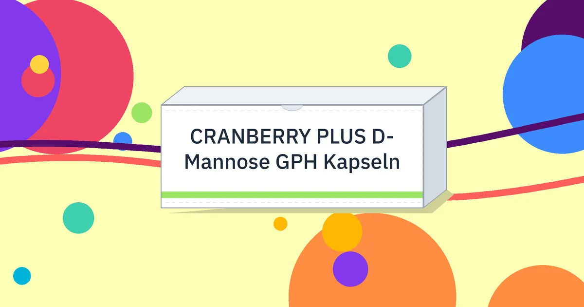 Symbolbild: Packung mit der Aufschrift CRANBERRY PLUS D-Mannose GPH Kapseln (PZN 15657131) – Verfügbarkeit und Bezug in Apotheken in Frankfurt am Main