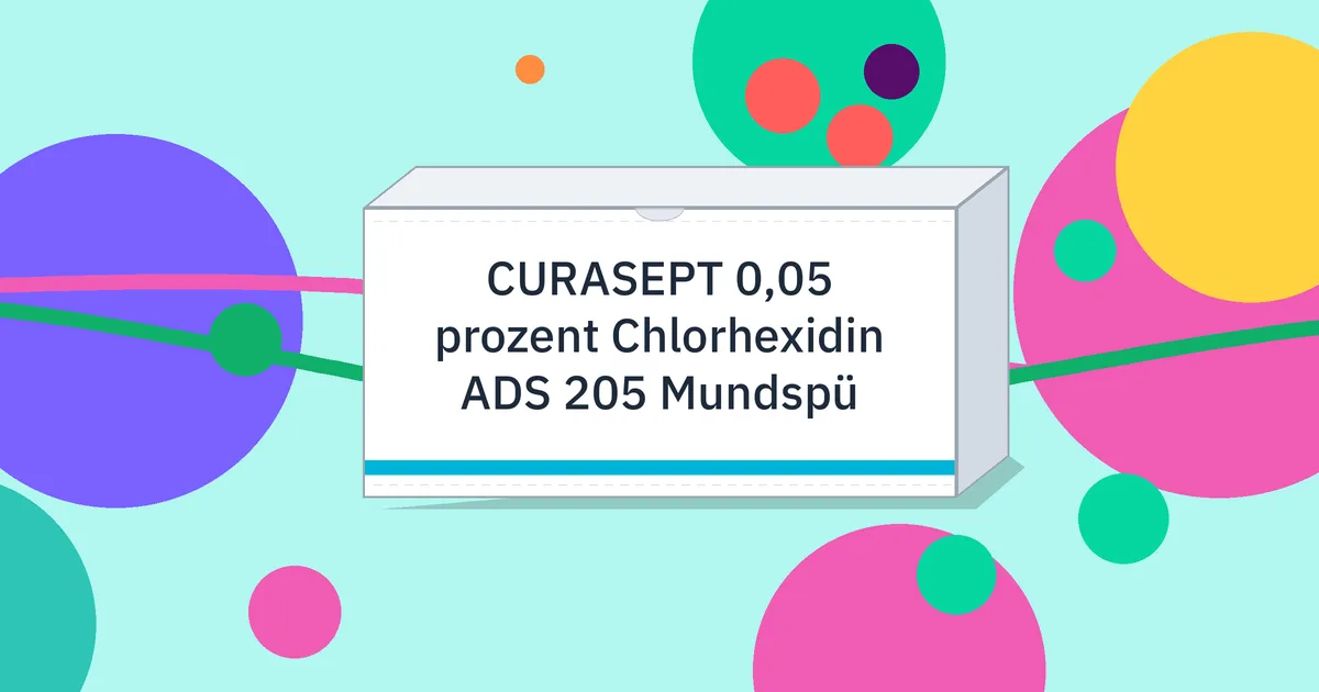 Symbolbild: Packung mit der Aufschrift CURASEPT 0,05 prozent Chlorhexidin ADS 205 Mundspü (PZN 16127949) – Verfügbarkeit und Bezug in Apotheken in Frankfurt am Main