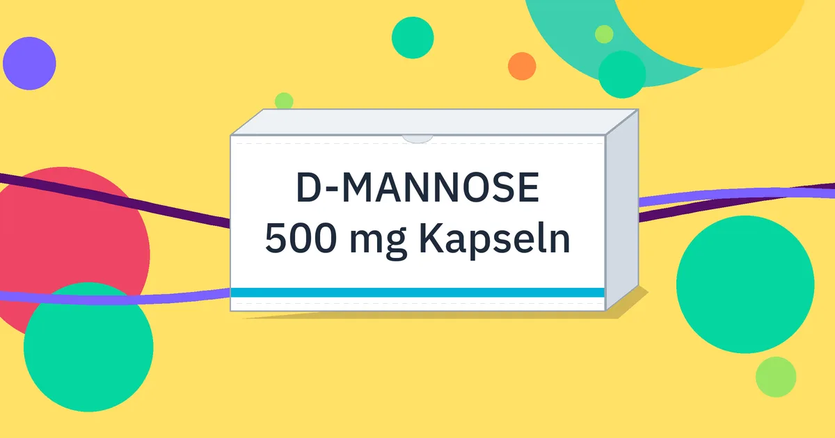 Symbolbild: Packung mit der Aufschrift D-MANNOSE 500 mg Kapseln (PZN 18852287) – Verfügbarkeit und Bezug in Apotheken in Frankfurt am Main