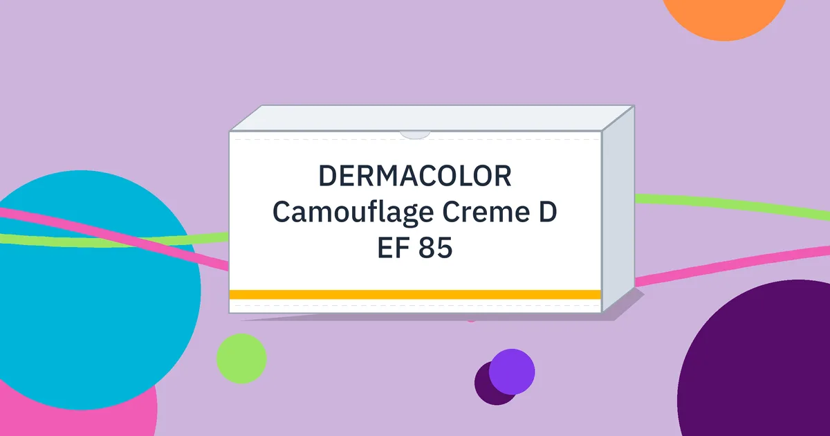 Symbolbild: Packung mit der Aufschrift DERMACOLOR Camouflage Creme D EF 85 (PZN 15819705) – Verfügbarkeit und Bezug in Apotheken in Frankfurt am Main