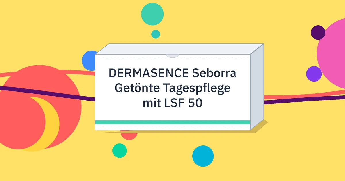 Symbolbild: Packung mit der Aufschrift DERMASENCE Seborra Getönte Tagespflege mit LSF 50 (PZN 18760792) – Verfügbarkeit und Bezug in Apotheken in Frankfurt am Main