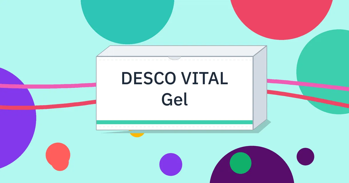 Symbolbild: Packung mit der Aufschrift DESCO VITAL Gel (PZN 04918255) – Verfügbarkeit und Bezug in Apotheken in Frankfurt am Main