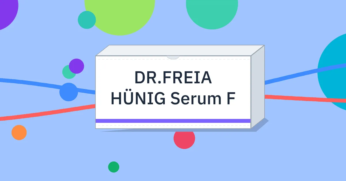 Symbolbild: Packung mit der Aufschrift DR.FREIA HÜNIG Serum F (PZN 19101258) – Verfügbarkeit und Bezug in Apotheken in Frankfurt am Main
