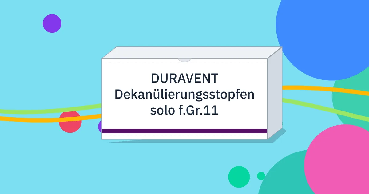 Symbolbild: Packung mit der Aufschrift DURAVENT Dekanülierungsstopfen solo f.Gr.11 (PZN 02066173) – Verfügbarkeit und Bezug in Apotheken in Frankfurt am Main