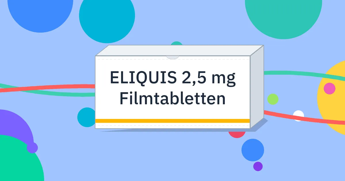 Symbolbild: Packung mit der Aufschrift ELIQUIS 2,5 mg Filmtabletten (PZN 08400029) – Verfügbarkeit und Bezug in Apotheken in Frankfurt am Main