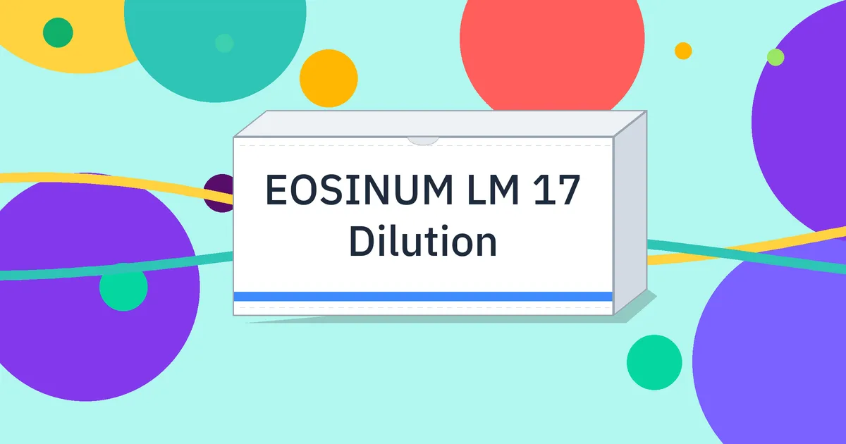 Symbolbild: Packung mit der Aufschrift EOSINUM LM 17 Dilution (PZN 16704677) – Verfügbarkeit und Bezug in Apotheken in Frankfurt am Main