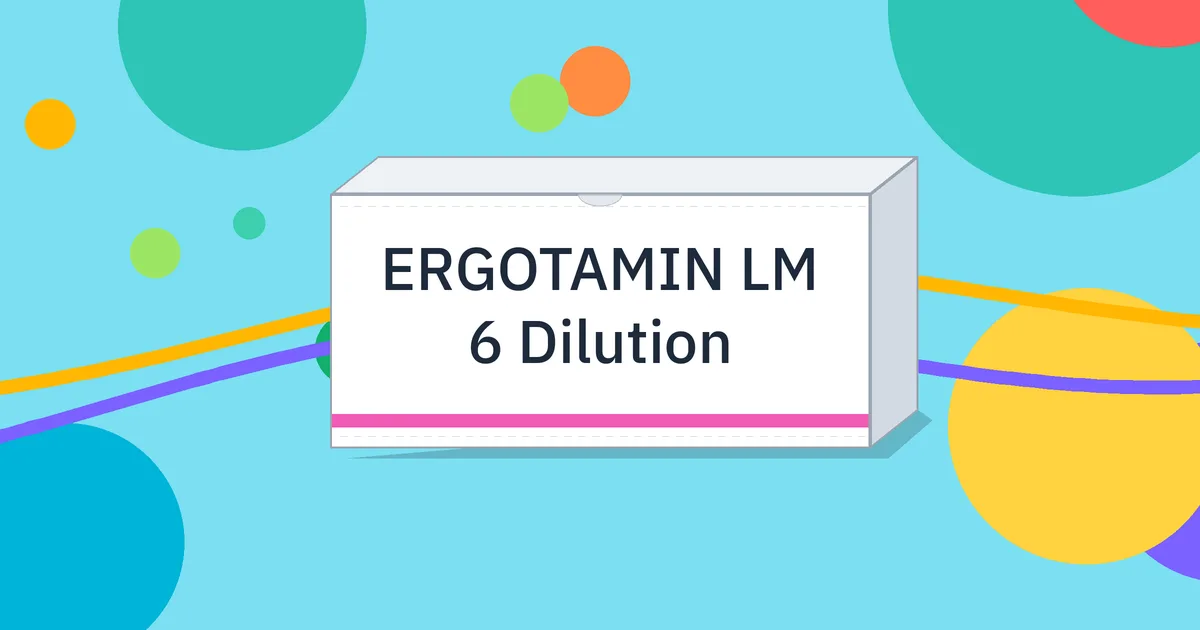 Symbolbild: Packung mit der Aufschrift ERGOTAMIN LM 6 Dilution (PZN 12844789) – Verfügbarkeit und Bezug in Apotheken in Frankfurt am Main