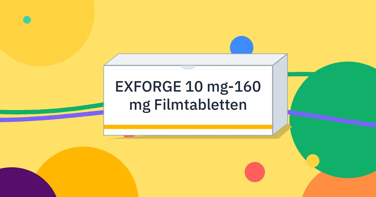 Symbolbild: Packung mit der Aufschrift EXFORGE 10 mg-160 mg Filmtabletten (PZN 12483185) – Verfügbarkeit und Bezug in Apotheken in Frankfurt am Main