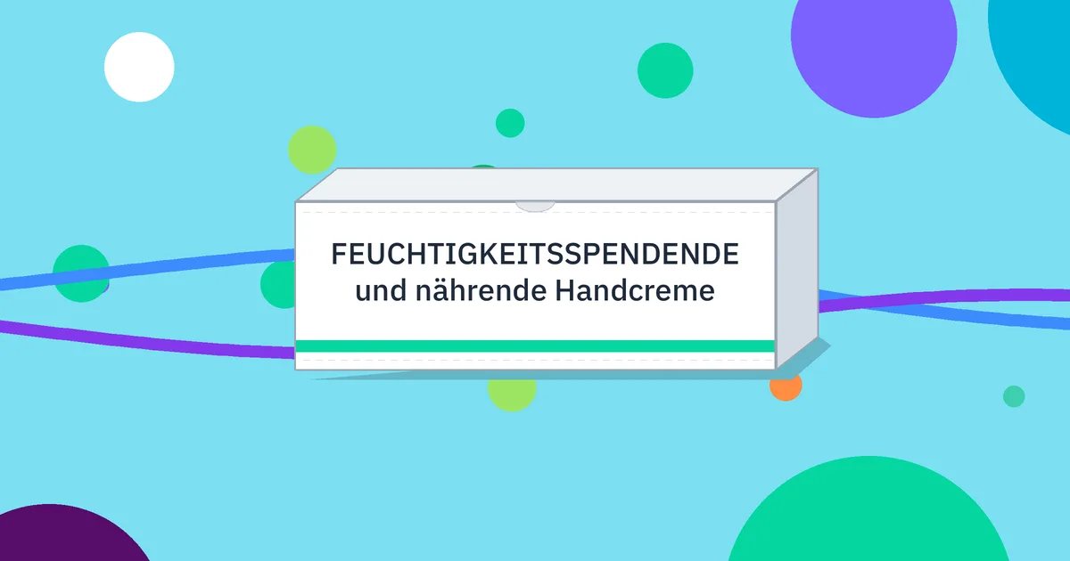 Symbolbild: Packung mit der Aufschrift FEUCHTIGKEITSSPENDENDE und nährende Handcreme (PZN 18081654) – Verfügbarkeit und Bezug in Apotheken in Frankfurt am Main