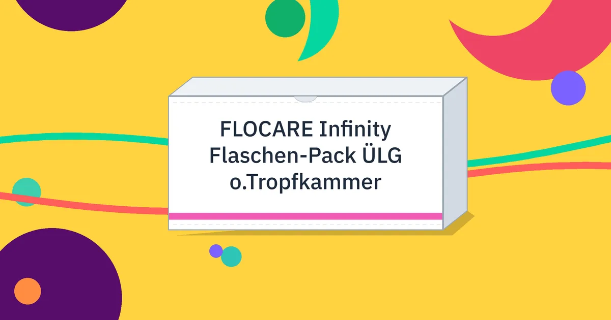Symbolbild: Packung mit der Aufschrift FLOCARE Infinity Flaschen-Pack ÜLG o.Tropfkammer (PZN 18487468) – Verfügbarkeit und Bezug in Apotheken in Frankfurt am Main