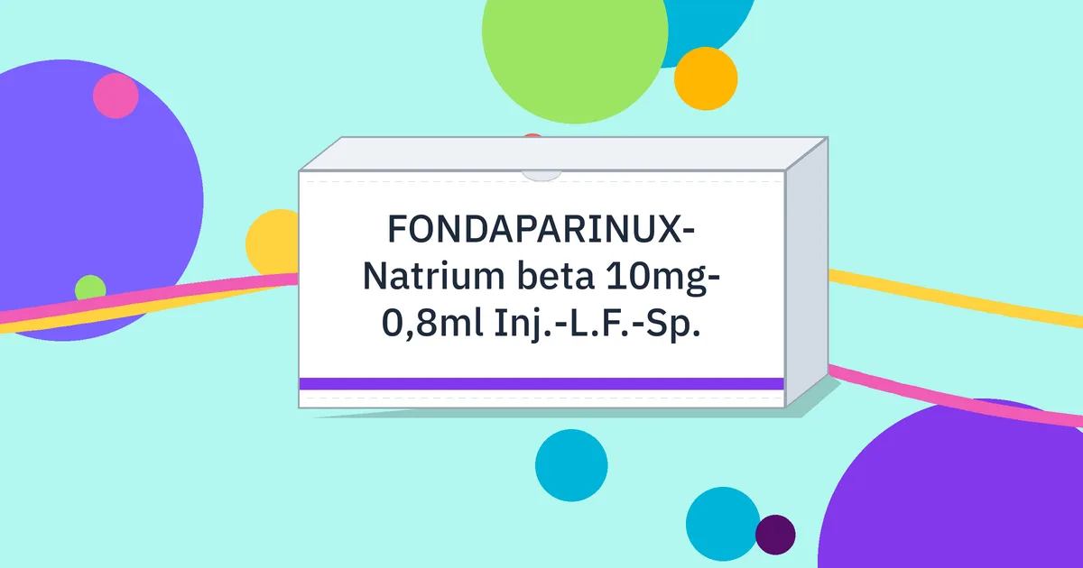 Symbolbild: Packung mit der Aufschrift FONDAPARINUX-Natrium beta 10mg-0,8ml Inj.-L.F.-Sp. (PZN 09174368) – Verfügbarkeit und Bezug in Apotheken in Frankfurt am Main