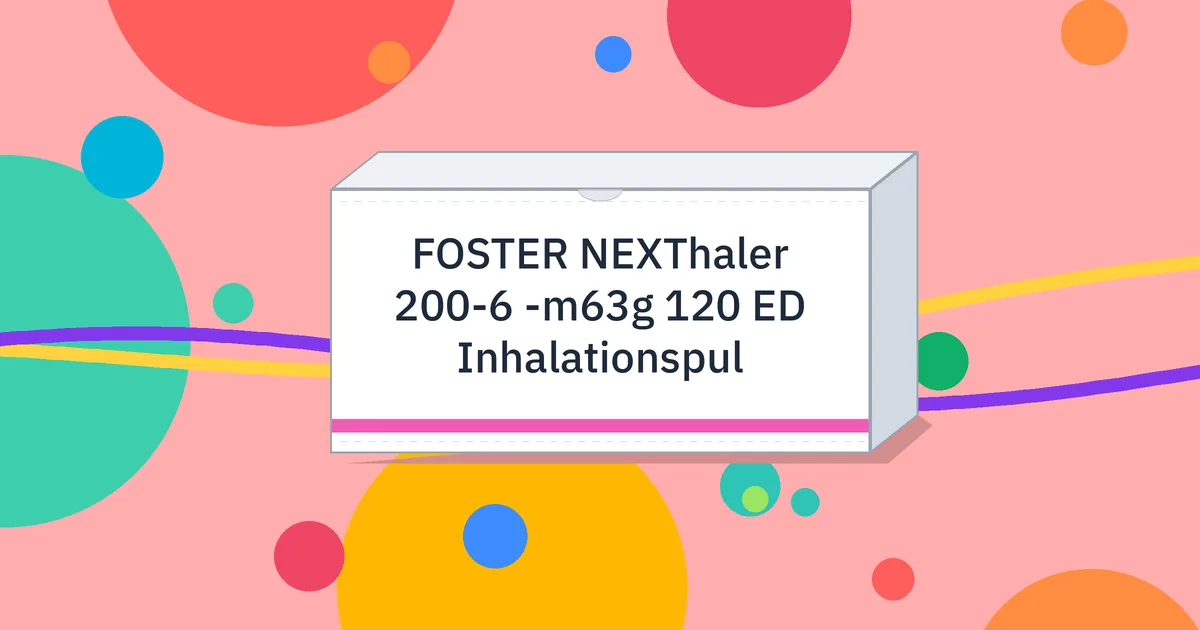 Symbolbild: Packung mit der Aufschrift FOSTER NEXThaler 200-6 -m63g 120 ED Inhalationspul (PZN 17194215) – Verfügbarkeit und Bezug in Apotheken in Frankfurt am Main