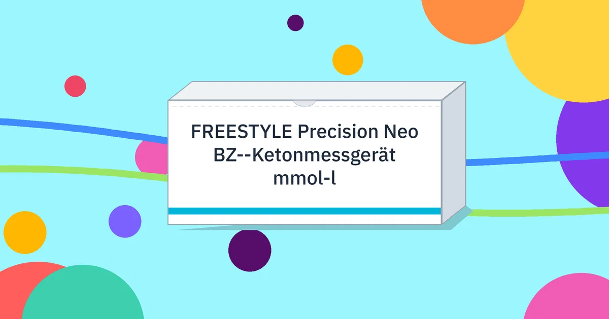 Symbolbild: Packung mit der Aufschrift FREESTYLE Precision Neo BZ--Ketonmessgerät mmol-l (PZN 19399944) – Verfügbarkeit und Bezug in Apotheken in Frankfurt am Main